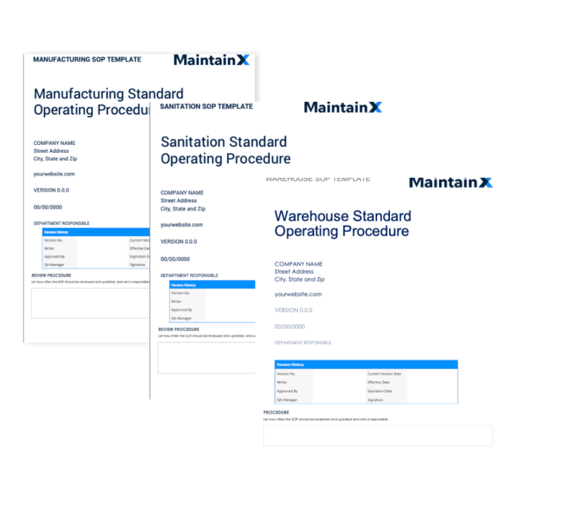 Free Standard Operating Templates